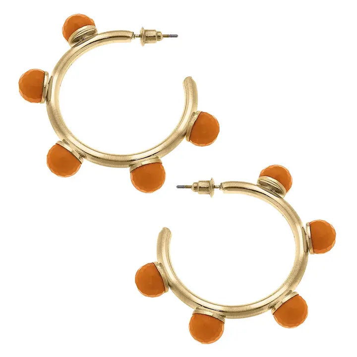 Allison Resin Beaded Hoop Earrings – Pickering Boxwood